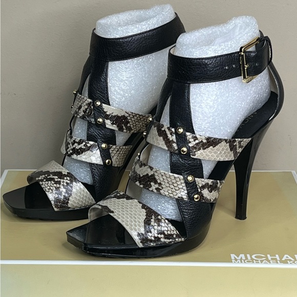 MICHAEL Michael Kors | Shoes | Michael Kors Designer Uptown Snake Heels ...